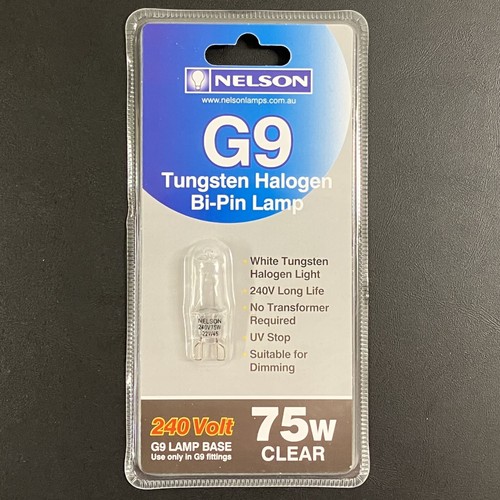 Nelson 75w Clear G9 Tungsten Halogen Globe Lamp 240 Volt | eBay Australia