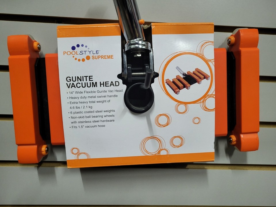 PoolStyle SUPREME Gunite Vacuum Head PSL400680 14" Flexible Heavy Duty ...