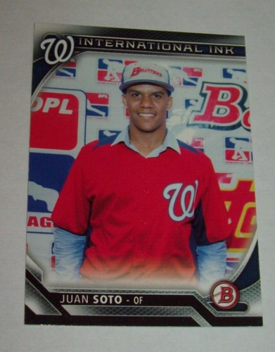 2016 Topps Bowman Washington Nationals Juan Soto International Ink ...