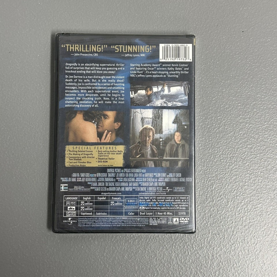 Dragonfly DVD 2002 Kevin Costner Kathy Bates Linda Hunt Factory Sealed ...