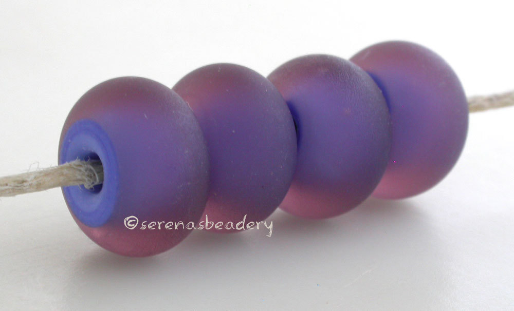 FAIRY FABULOUS - amethyst purple over blue - lampwork glass beads ...