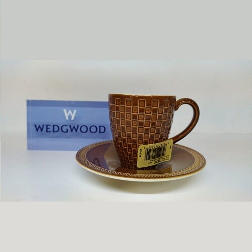 WEDGWOOD WEEKDAY WEEKEND BROWN Tazza Caffè con Piattino | eBay