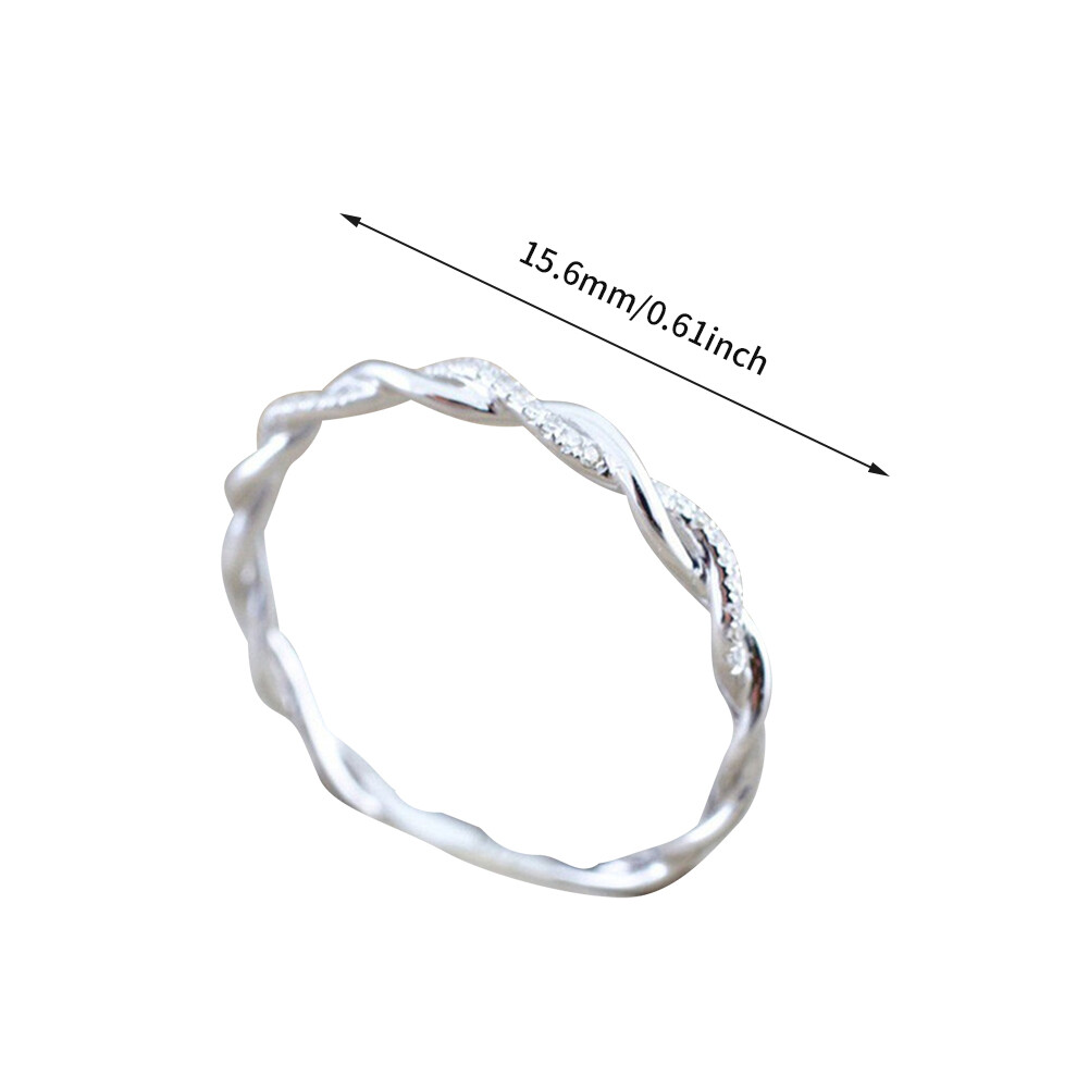 Twisted Shape Fashion Jewelry Wedding Birthday Diamond Embedded Women ...