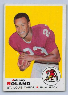 1969 JOHNNY ROLAND - Topps Football Card - # 225 - ST. LOUIS CARDINALS ...