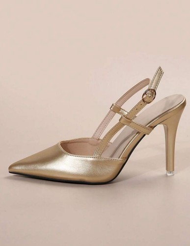 Gold Pointed Toe Stiletto Heels Women’s Size 6 NWT | eBay