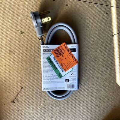 3 Prong Everbilt Universal Electric Dryer Power Cord 4 foot, 3 wire, 30 ...