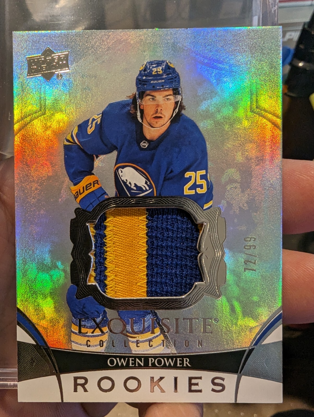 2022-23 Black Diamond Owen Power Exquisite Collection Rookies Patch #72 ...