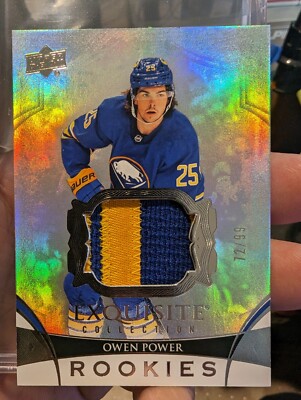 2022-23 Black Diamond Owen Power Exquisite Collection Rookies Patch #72 ...