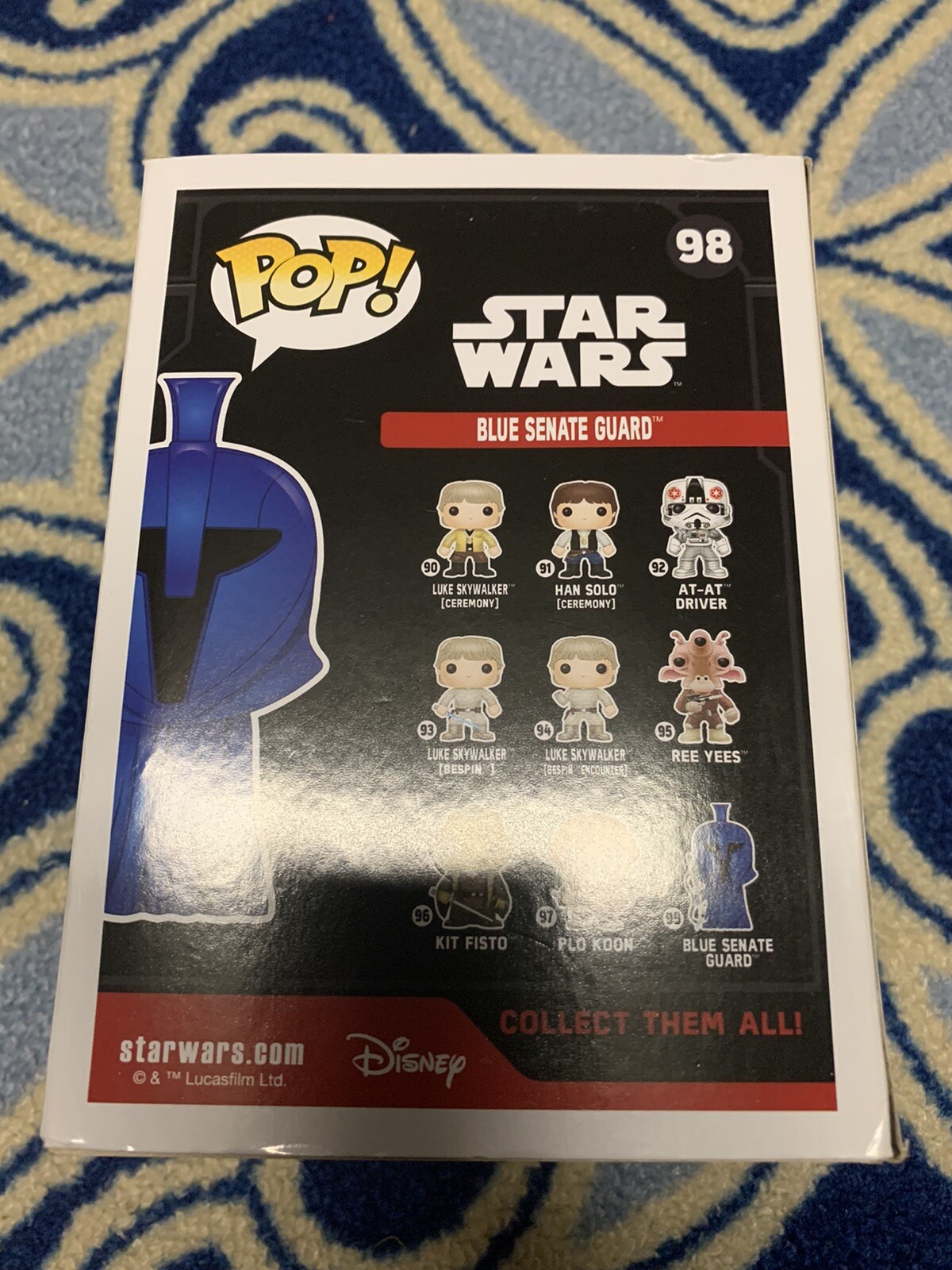 Funko Pop! Star Wars #98 Pop! Movies Blue Senate Guard | eBay