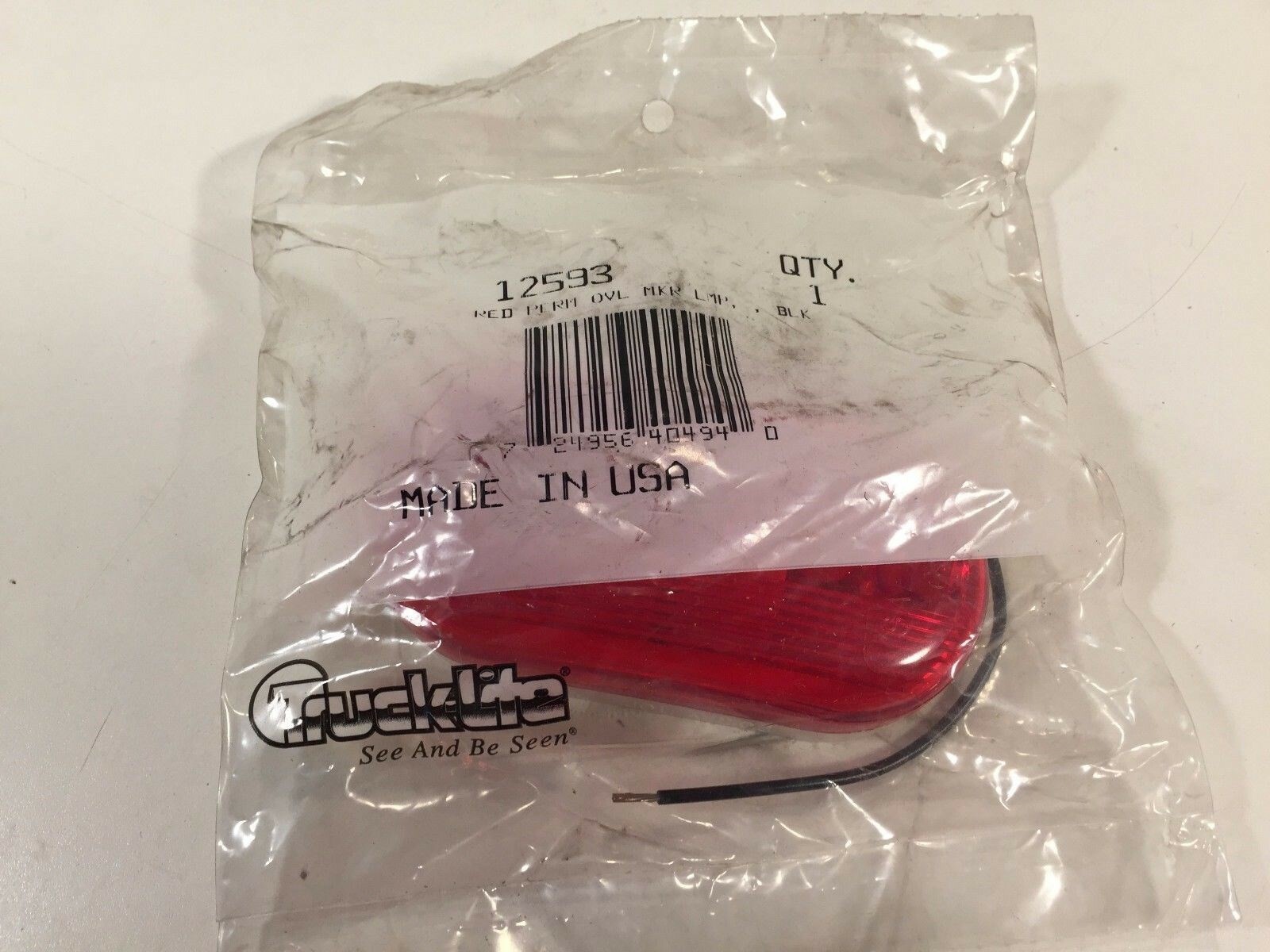 (1) Truck-lite 12593 RED PERM OVL MKR LMP - New Old Stock | eBay