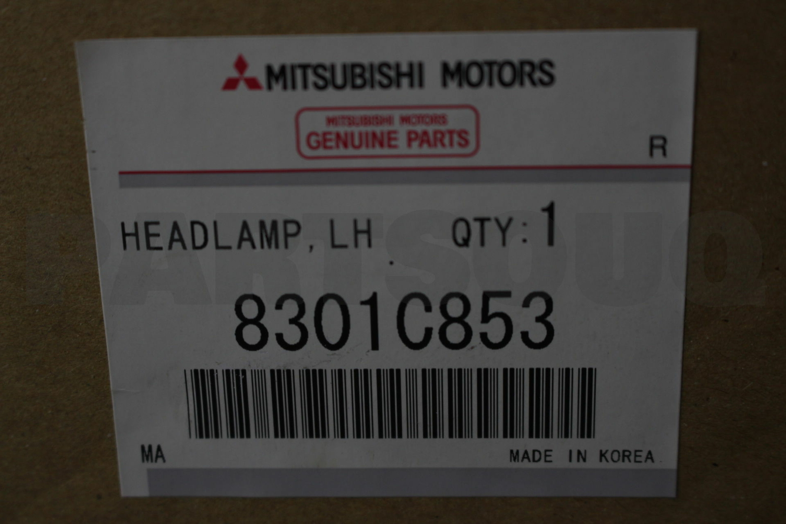 8301C853 Genuine Mitsubishi HEADLAMP ASSY,LH | eBay