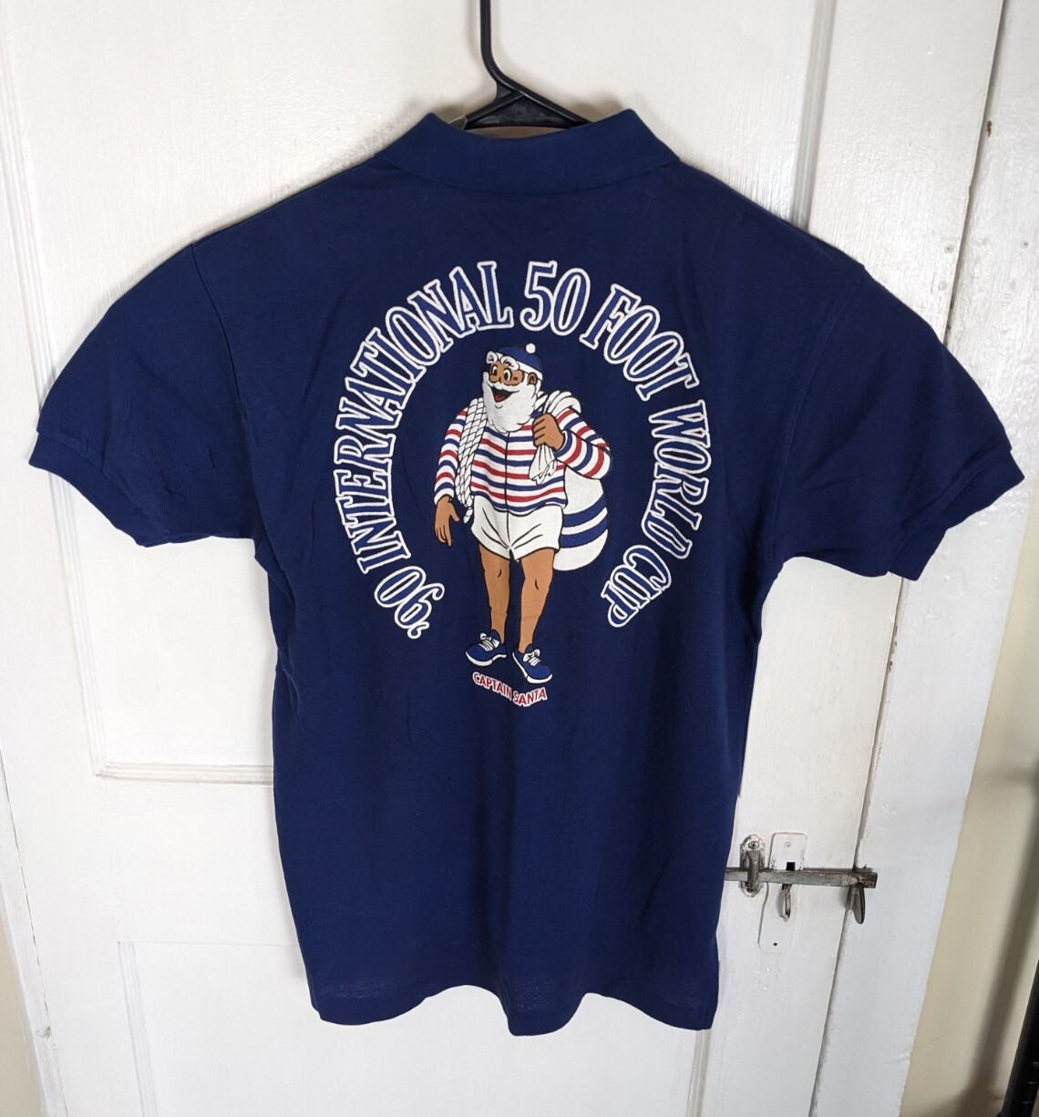 Vintage 1990 Captain Santa Club Yacht Boating Polo Sh… - Gem
