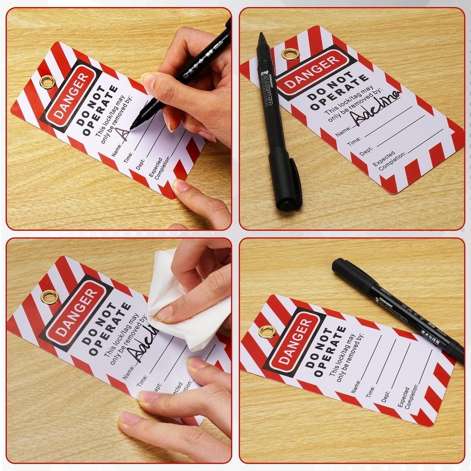Lockout Tagout Tags, 35 Pack Loto Tags with Markers, for Loto and ...
