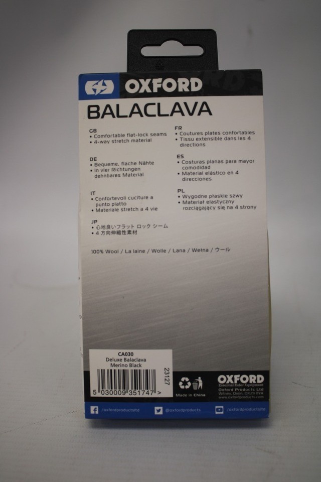 New OXFORD Balaclava Merino Wool Balaclava In Box - Z04 | eBay UK
