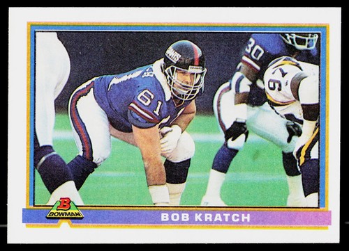 Bob Kratch, 1991 Bowman, #370, New York Giants, RC | eBay