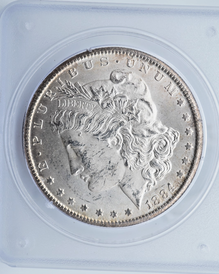 1884-CC Morgan Silver Dollar PCGS MS63 OGH Rattler Case - T095 | eBay