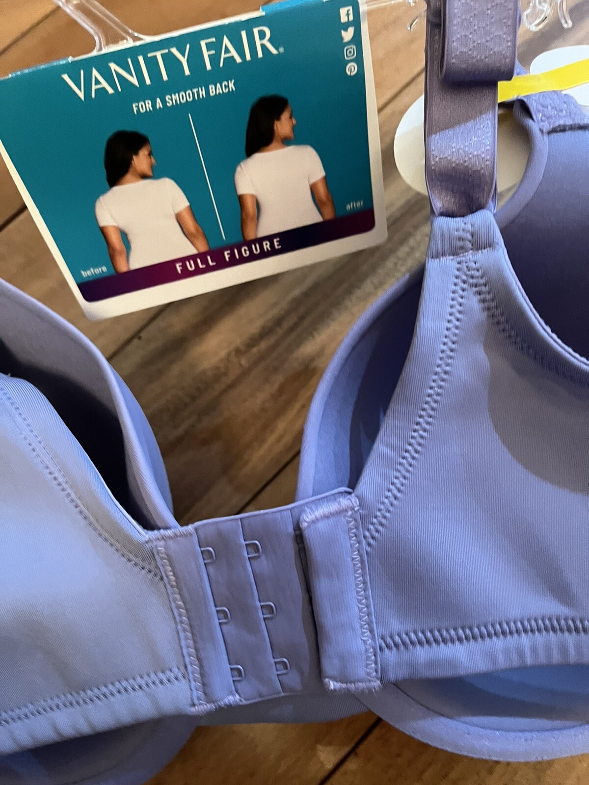 Vanity Fair Women Full Figure Beuty Back Blue Irish Bra Size 40D Style ...