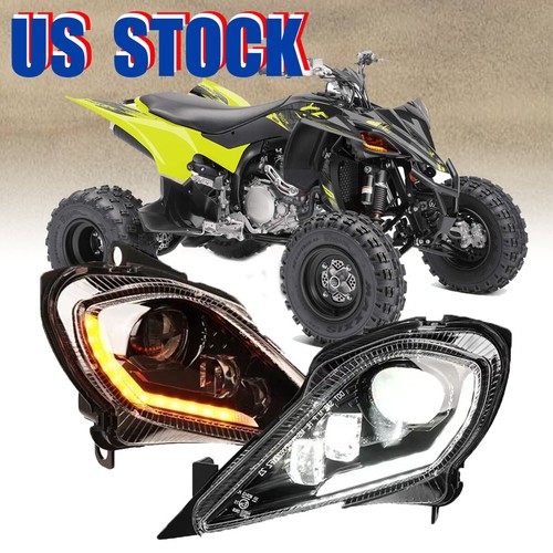 for Yamaha Raptor 700 R 350 YFZ450 R Wolverine LED Headlights DRL w ...