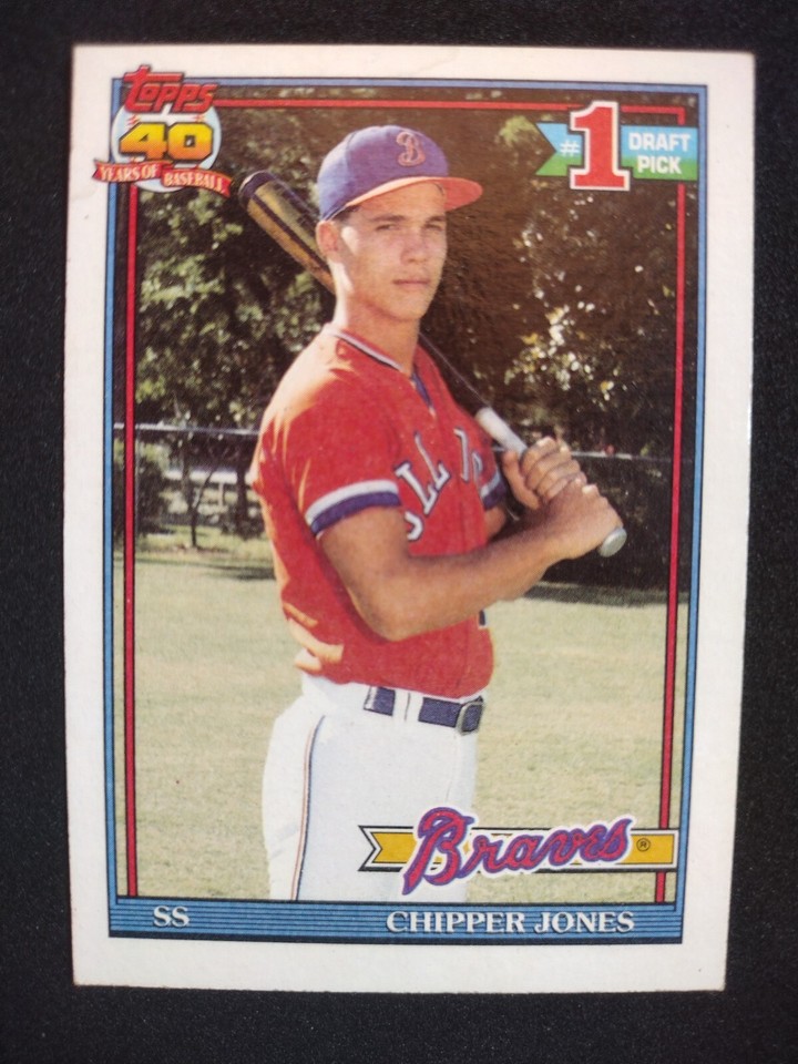 Chipper Jones Rookie Card #1 Draft Pick! Excellent condition. 1991 ...