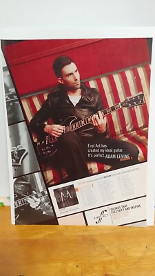 ADAM LEVINE MAROON 5 FIRST ACT GUITARS 2007 GUITAR PRINT AD. 11 X 8.5 5 ...