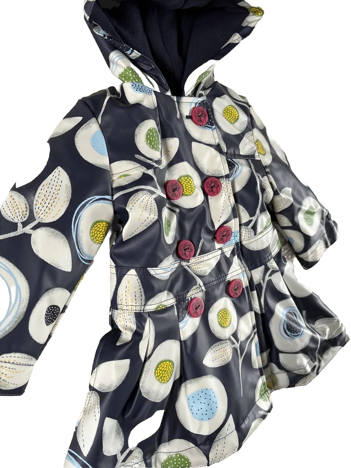 Catimini Baby Girl Coat Sz 12mo Insulated Fleece Lined Heavy Rain ...
