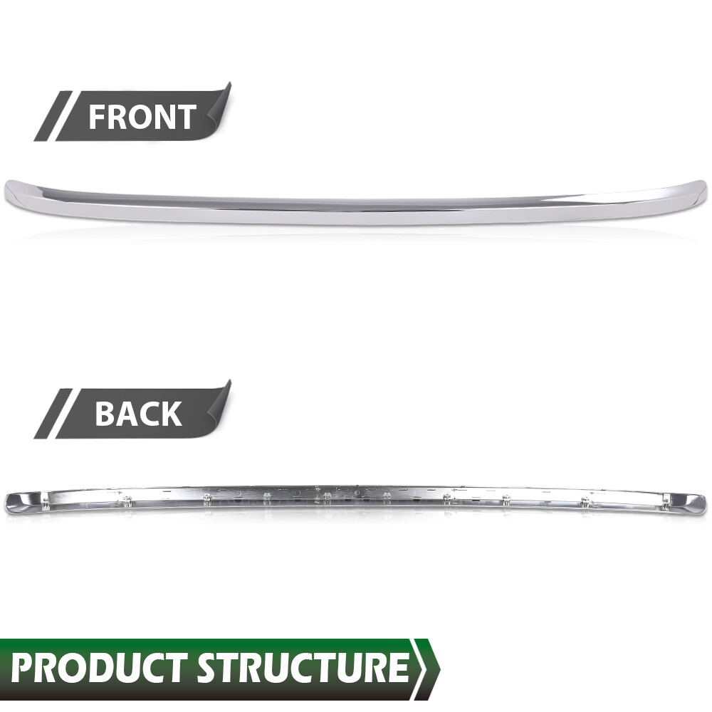 Front Hood Molding Trim Fit For 2011-2014 Chevy Silverado 2500HD 3500HD ...