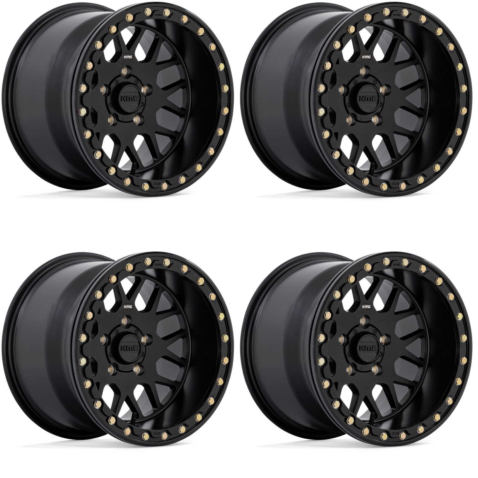 4 ATV/UTV Wheels Set 15in KMC KS235 Grenade Beadlock Black 5/4.5 38mm POL5 | eBay