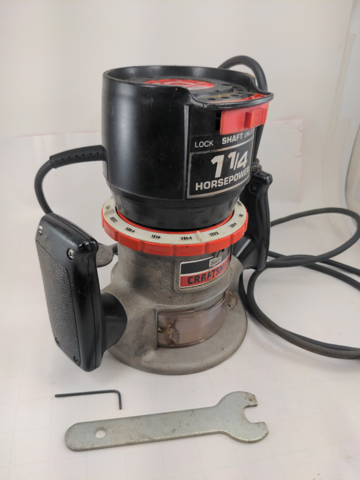 Router Craftsman #315.17560 25000RPM 1-1/4 HP 1/4" Collet w/Wrench ...