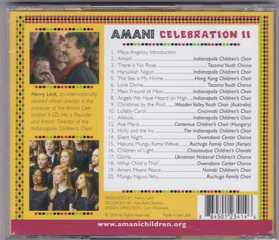 Amani - The Amani Children's Choirs - Celebration II - CD (Brand New ...