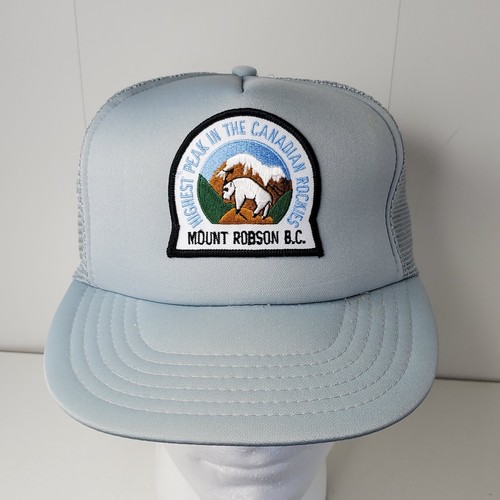 VTG Mount Robson BC Highest Peak Canadian Rockies Patch Trucker Hat ...