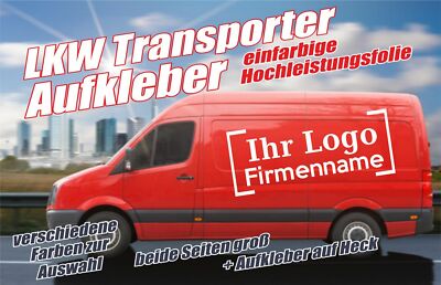 LKW Transporter Aufkleber große Werbung Firmen Beschriftung Logo ...