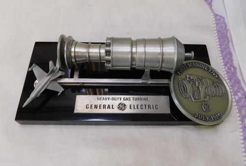 Vintage Aircraft Jet Engine Desk Display General Electric Gas Turbine ...