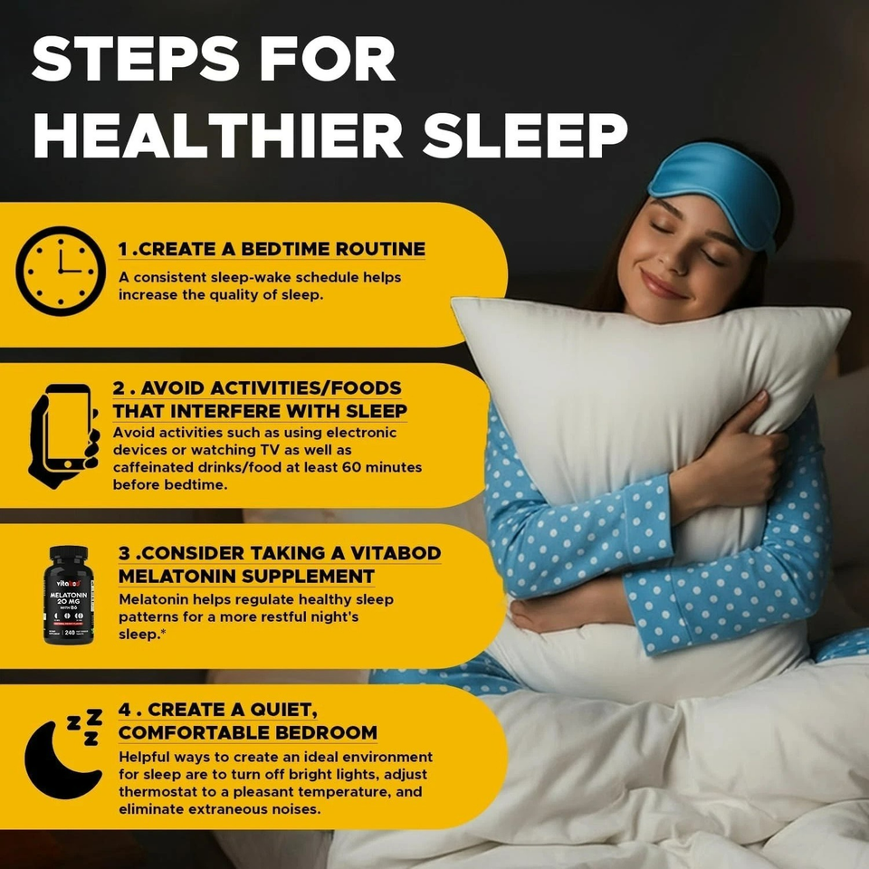 Melatonin 20mg High Potency Natural Sleep Aid Berry Flavor 240 Fast ...