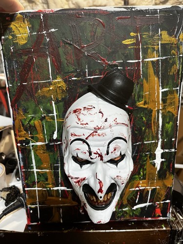 Terrifier 3 -3D Art The Clown Art Piece-Hand Painted- 9x12 UnFramed ...