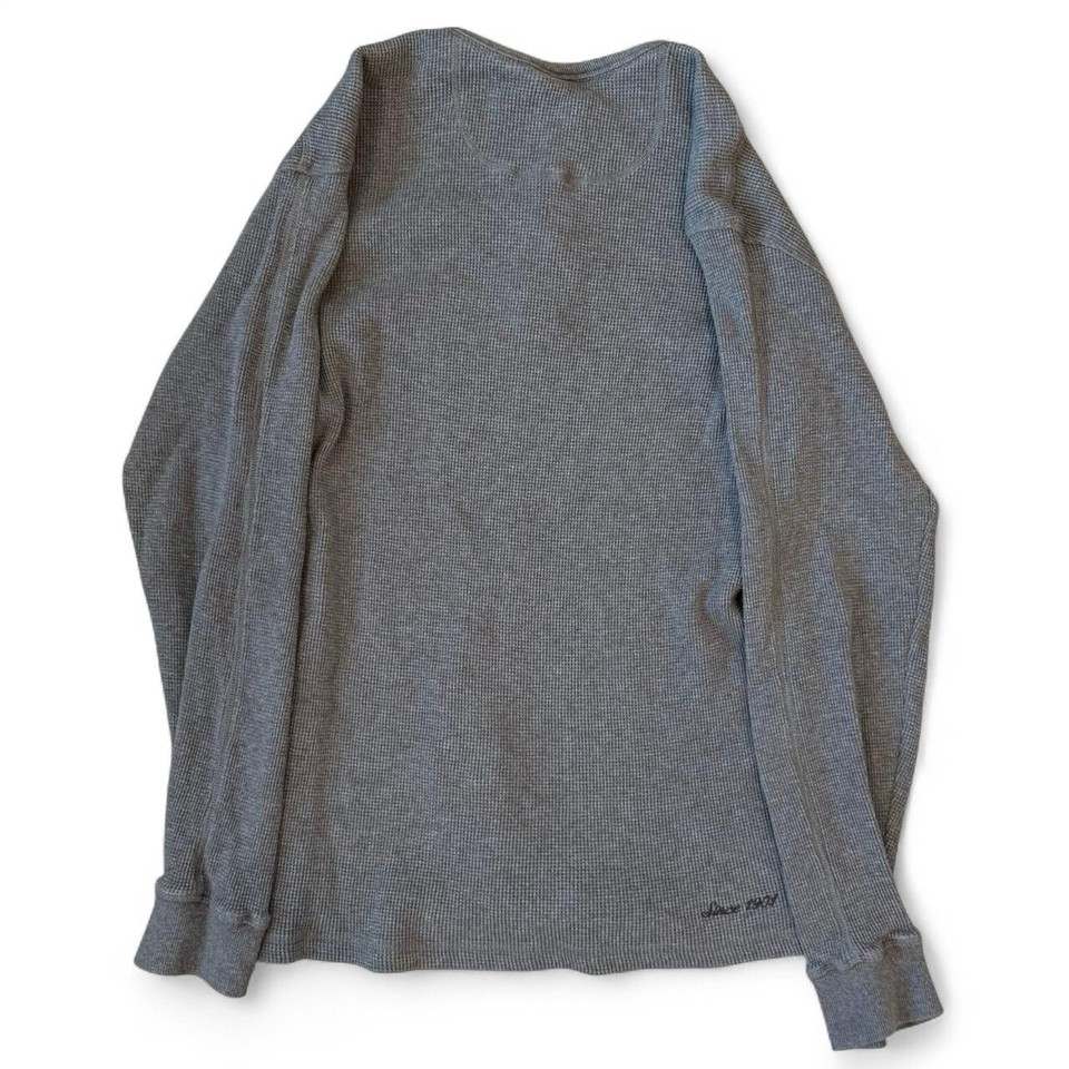 Indian Motorcycle Gray Waffle Knit Thermal Long Sleeve Shirt Men’s ...