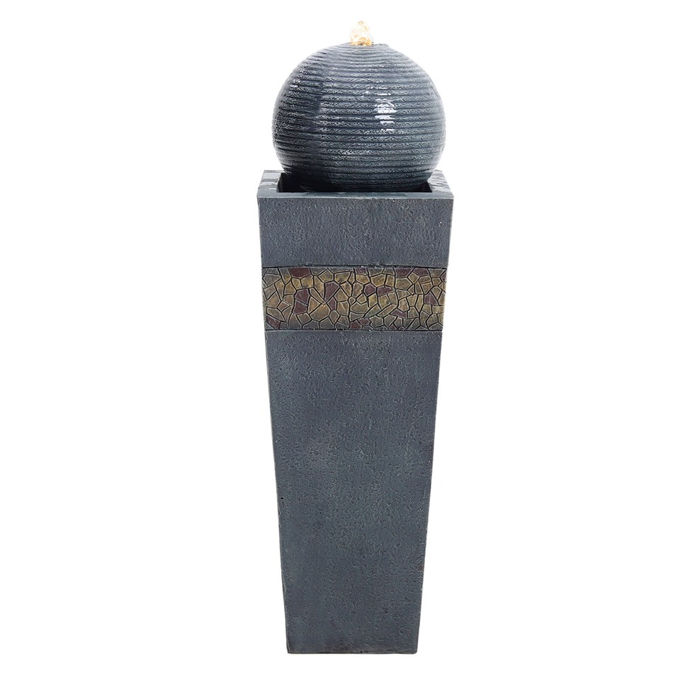 Desktop Water Feature Fountain Electric Indoor Resin Waterfall Decor ...