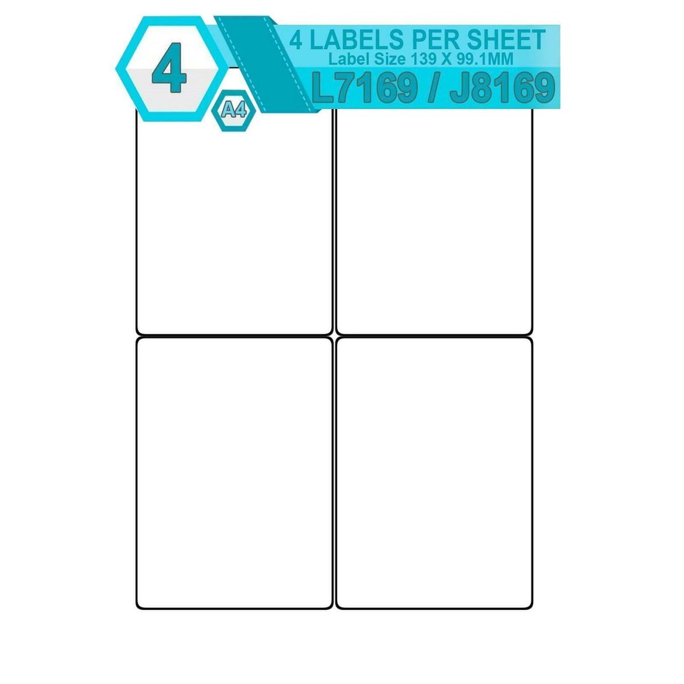LABELS - SELF ADHESIVE STICKY A4 ADDRESS LABELS INKJET LASER COPIER ...