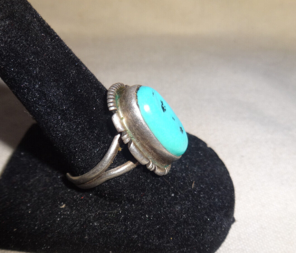 Vintage Sterling Silver & Turquoise James Francisco JF Signed Ring Size ...