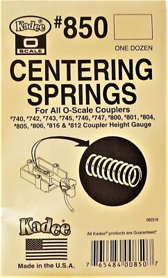 O Scale Kadee 850 Centering Springs for All O Scale Couplers (12) pcs ...