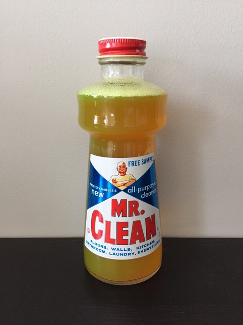 Vintage 1950's Mr. Clean Procter & Gamble NOS Full Cleaner Advertising ...