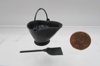 Dollhouse Miniature Chrysnbon Coal Bucket with Shovel CB156 | eBay