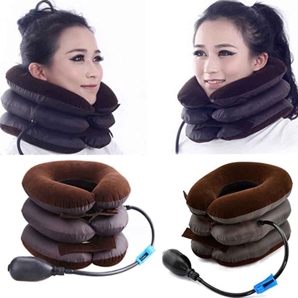 Inflatable Cervical Collar Neck Relief Traction Brace Support Stretcher ...