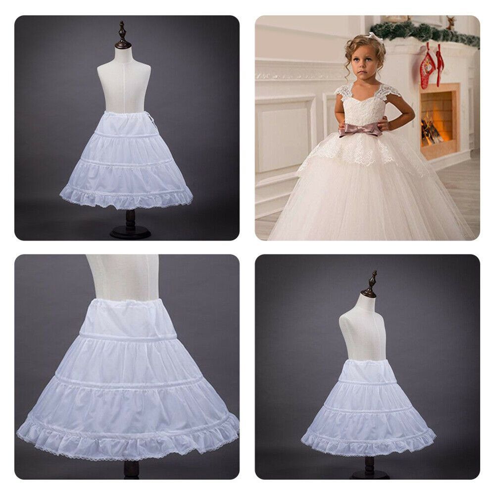 Adjustable 3 Hoops Princess Skirt Flower Crinoline Skirt Petticoat ...