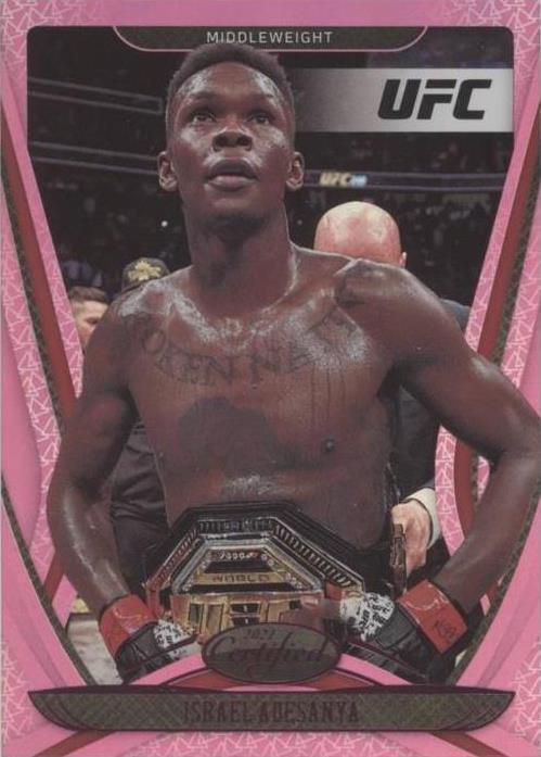 2021 Panini Chronicles UFC - Certified Israel Adesanya #137 Pink for ...