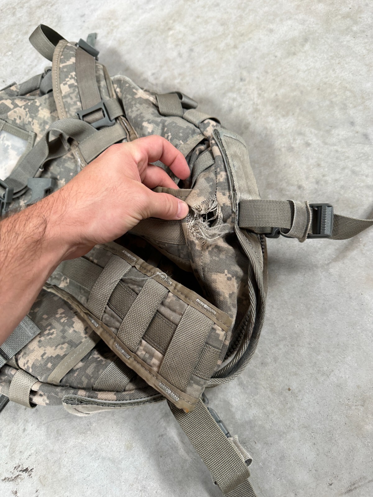 DAMAGED - US Army ACU UCP Molle II Patrol Assault Pack Stiffener 3Day ...