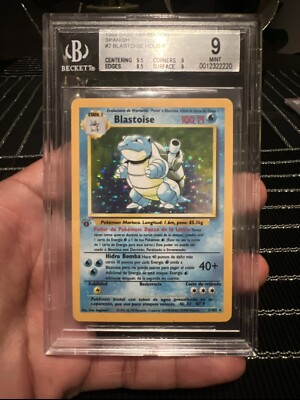 1999 Pokemon SPANISH 1st Edition Base Set Blastoise Holo 2/102 BGS 9 ...