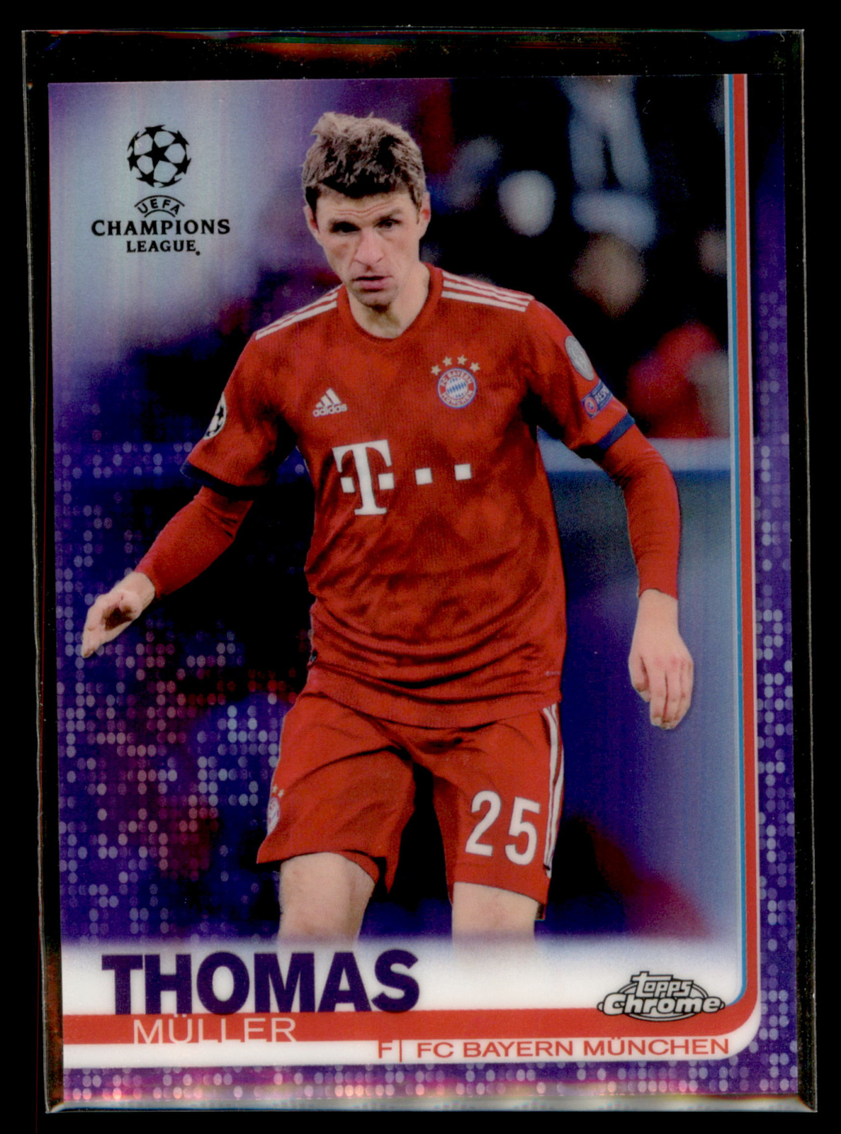 2018-19 Topps Chrome UEFA UCL PURPLE REFRACTOR #93 Thomas Muller #68/ ...