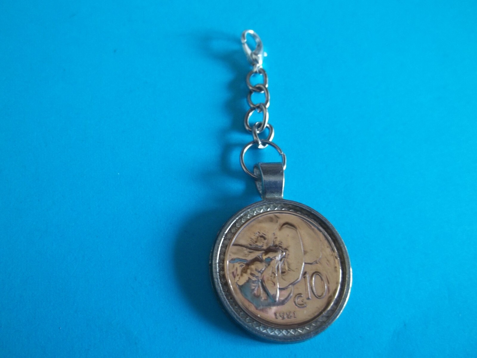 CENTESIMO COIN - ITALY - HONEY BEE - SILVER CASED PENDANT / CHARM ...