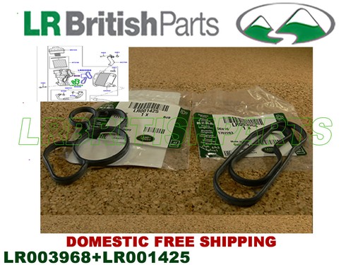 GENUINE LAND ROVER ENGINE OIL COOLER GASKET SET LR2 3.2L LR003968 ...