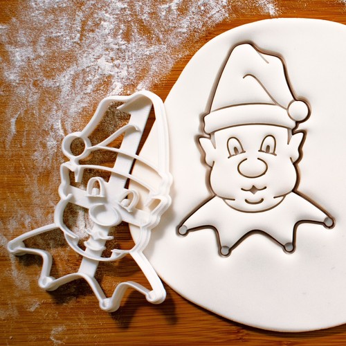 Christmas Elf Head Cookie Cutter - Merry xmas, Santa Claus helpers ...
